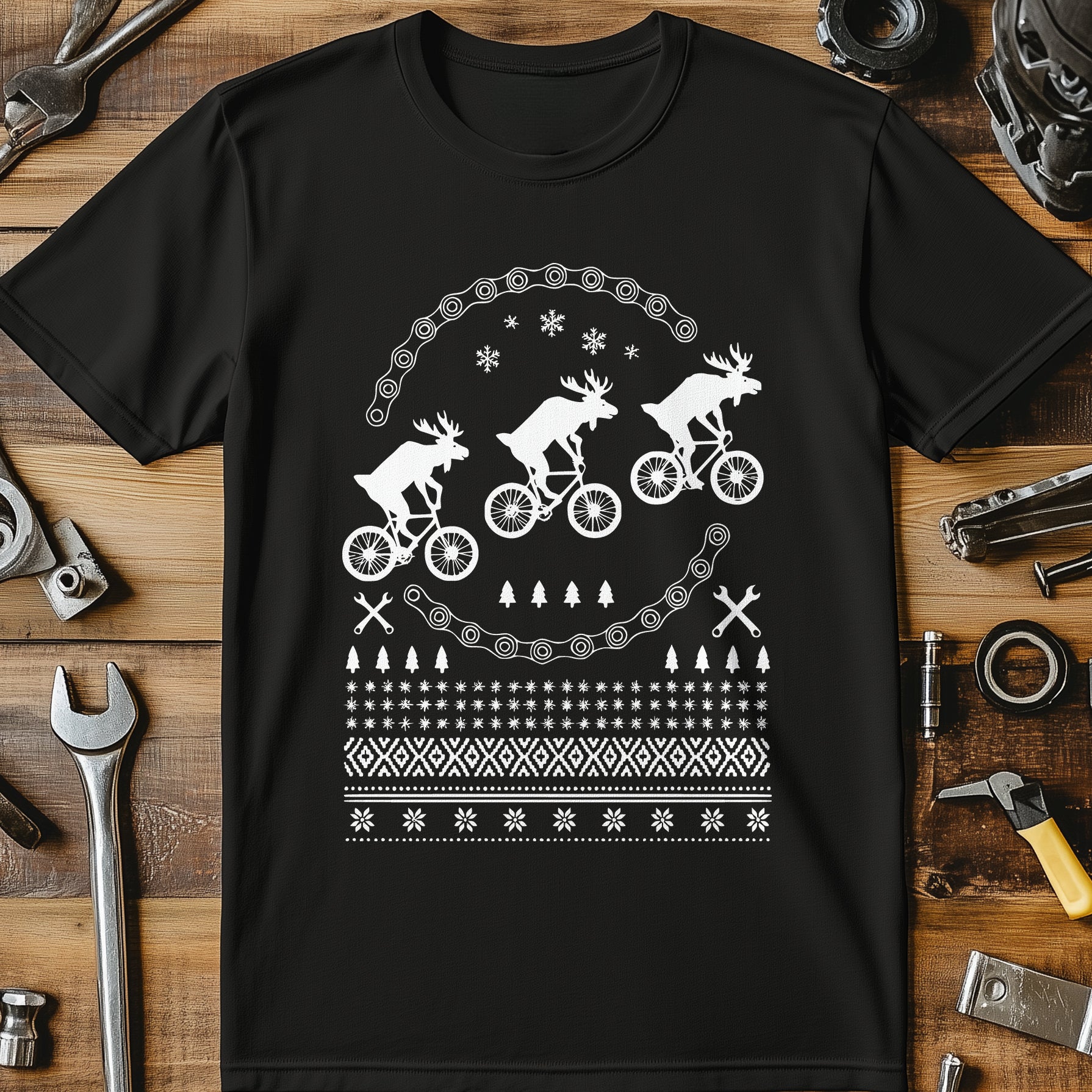 CYCLING REINDEER T Shirt – Velotees